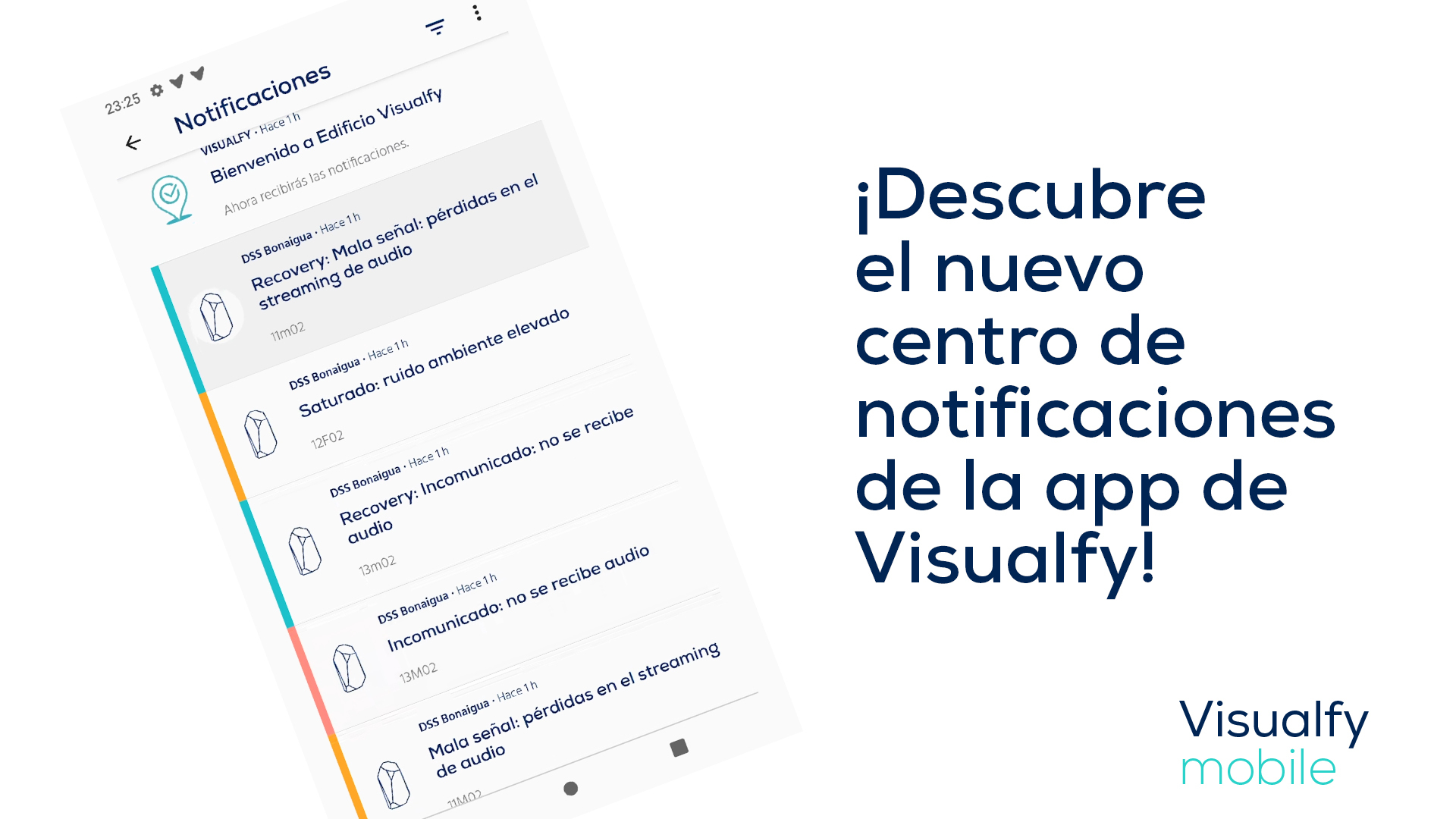 Cómo funciona el centro de notificaciones de la app de Visualfy